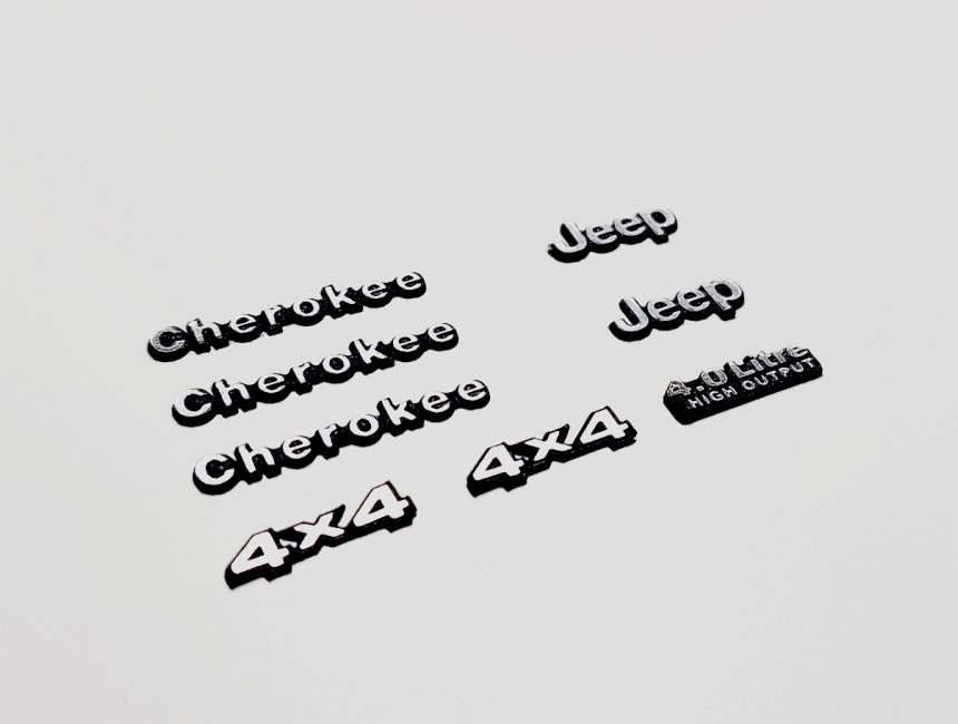 JEEP CHEROKEE XJ EMBLEM SET | SCALECUSTOM.COM