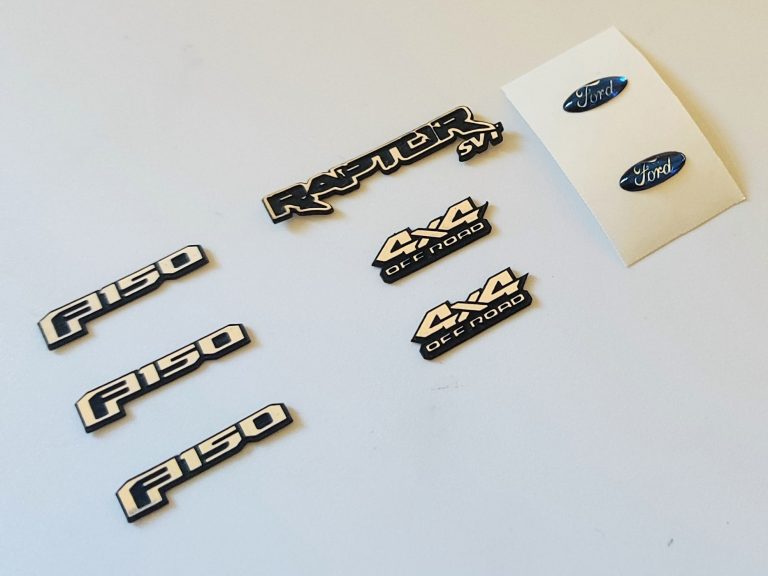 1:10 Scale Ford F150 Raptor Emblem Set - Scale Custom