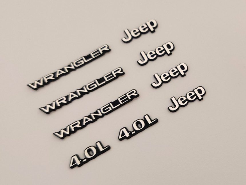 1:10 Scale Jeep Wrangler Emblem Set - Scale Custom