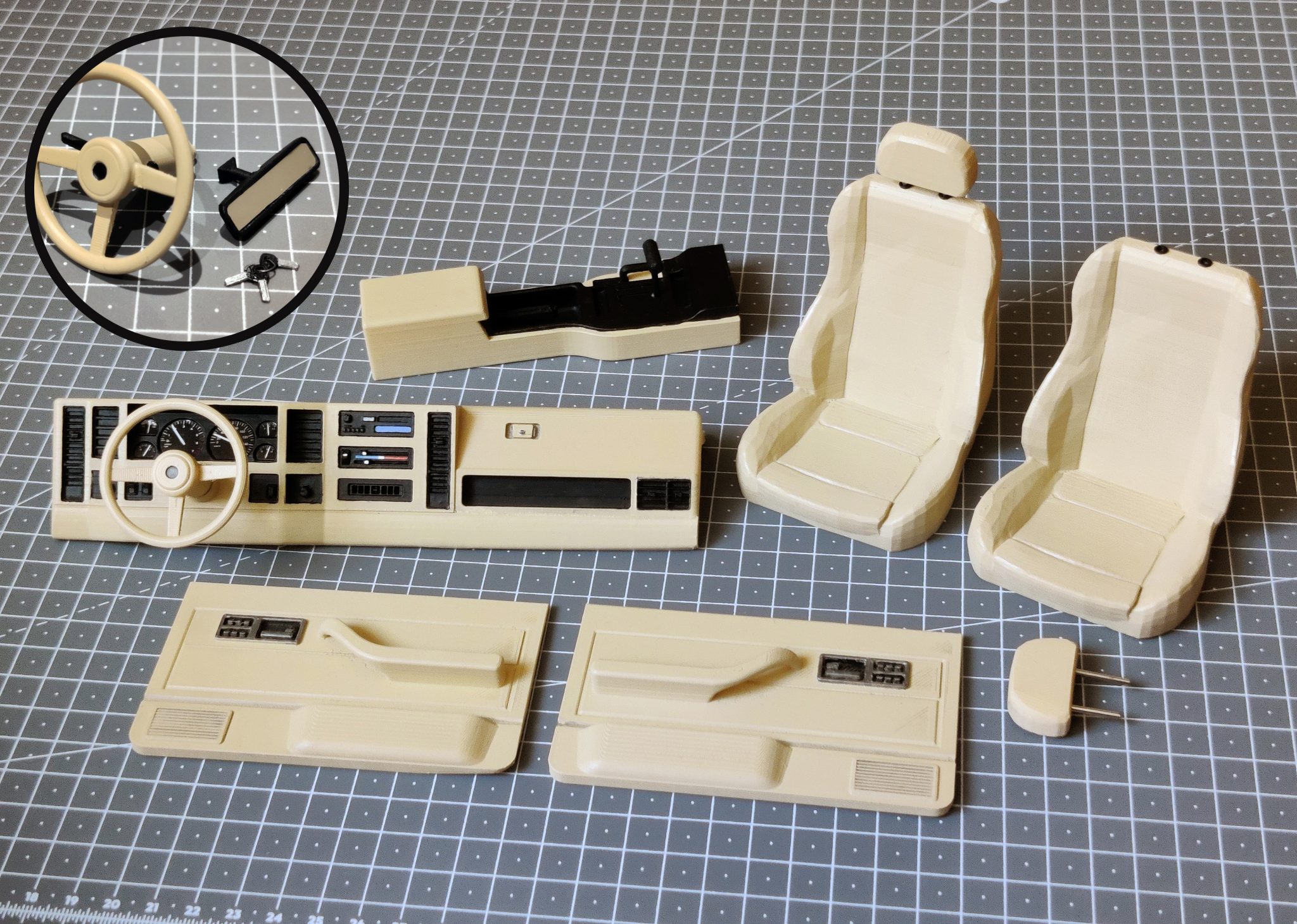 1/10 Interior for Jeep Cherokee XJ / Comanche Hard Body - Scale Custom